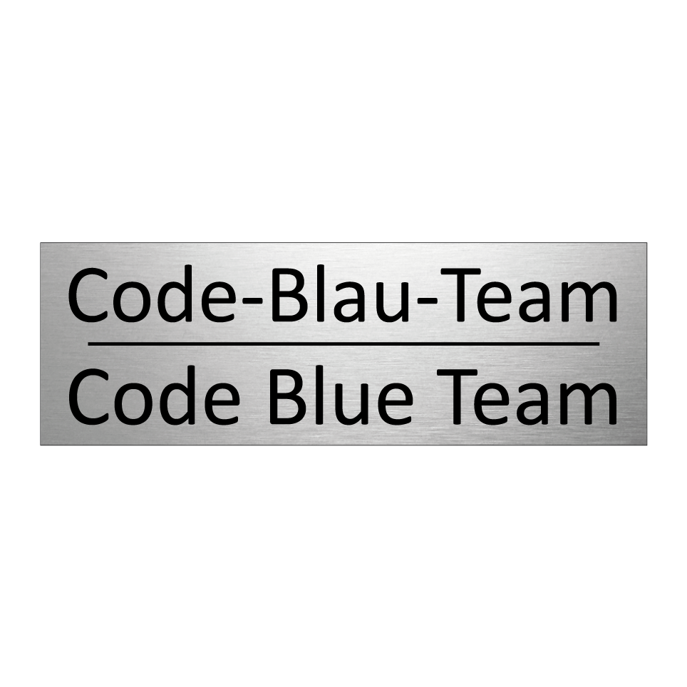 Code-Blau-Team - Code Blue Team Schild | SignOnline | DE-I3497